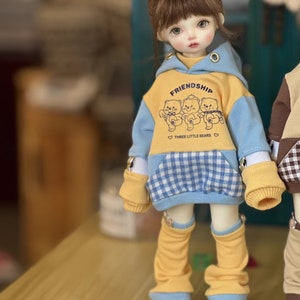 Yosd MSD Kumako Hoodie & Leg Warmer Set for 1/6 1/4 30cm 35cm BJD Doll ...