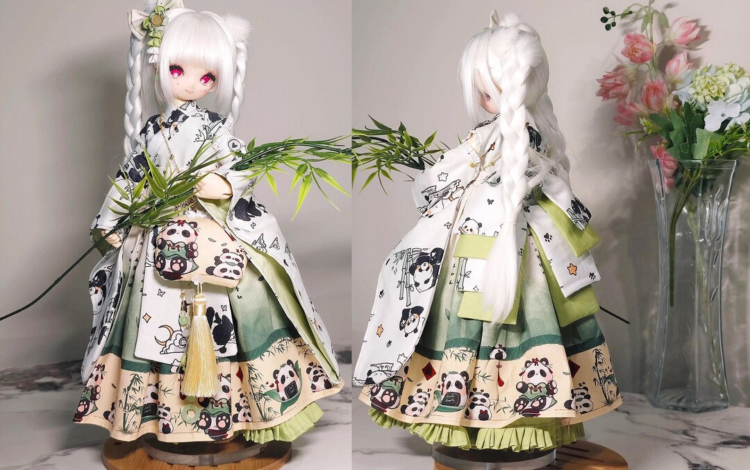 BJD Clothes Yosd Msd Kumako Mdd Fushion Kimono Shirt Sleeves Skirt ...