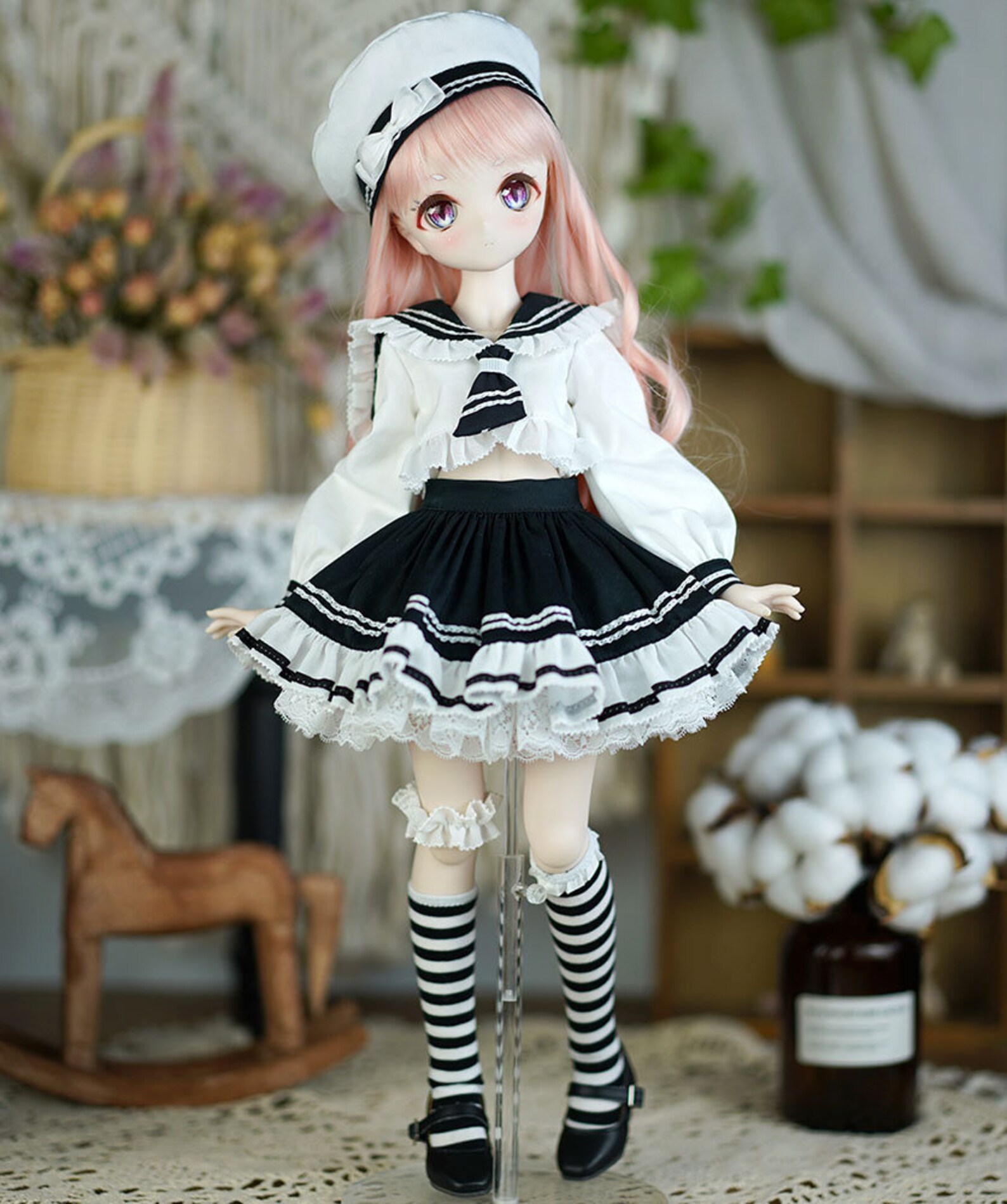 Bjd Doll Clothes MSD MDD Shirt Skirt Hat Socks Set for - Etsy