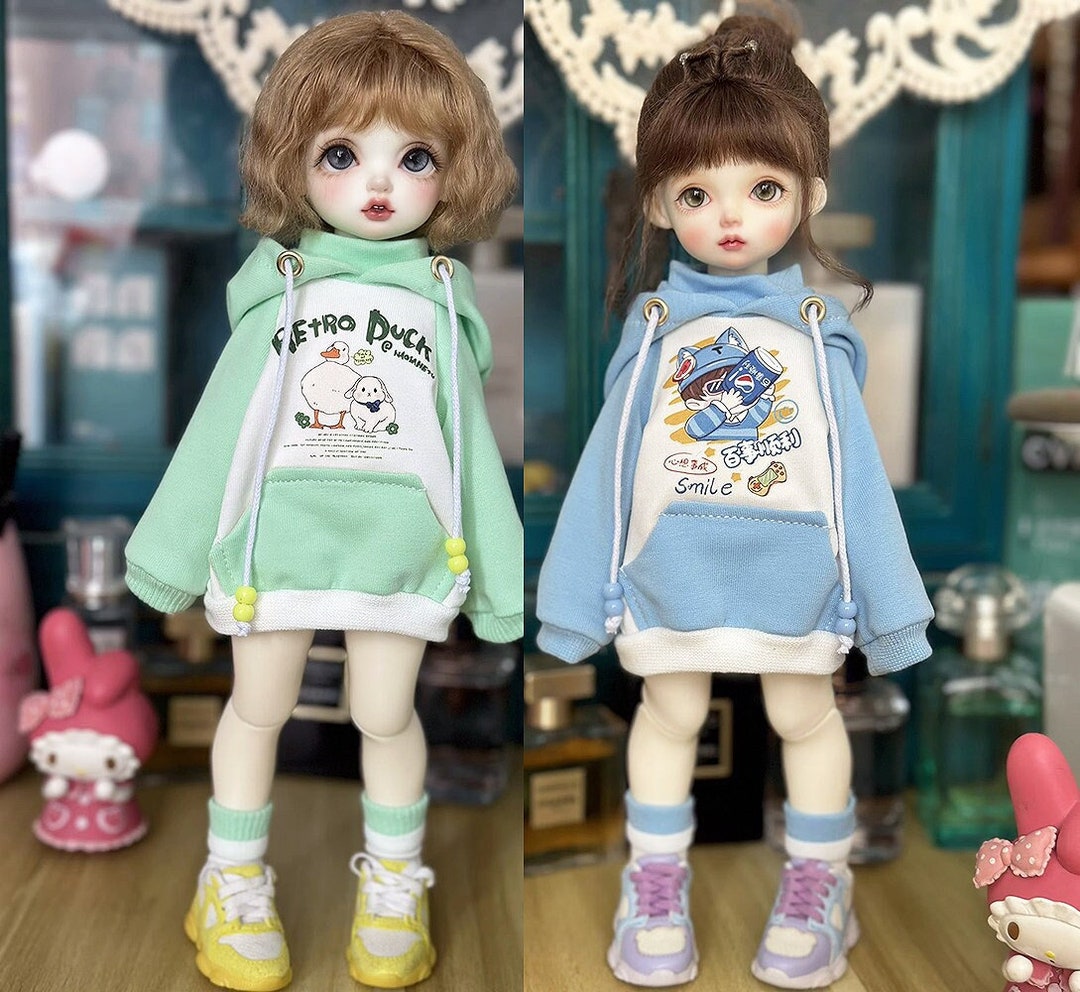 Yosd MSD Mdd Kumako Hoodie & Socks Set for 1/6 1/4 30cm 35cm BJD Doll ...