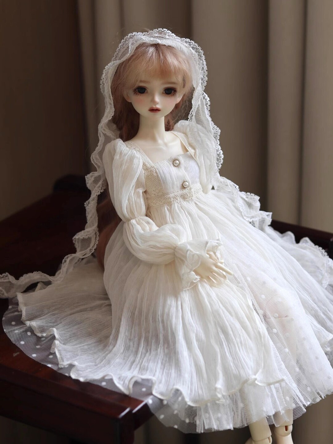 Bjd Doll Clothes MSD Dress Headdress Bustle Set for 1/4 BJD Outfit - Etsy