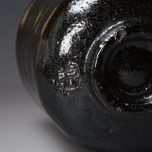 III Ito Tozan 1900-1970 Kuro Raku Tsutsu Chawan for Japanese Tea ...