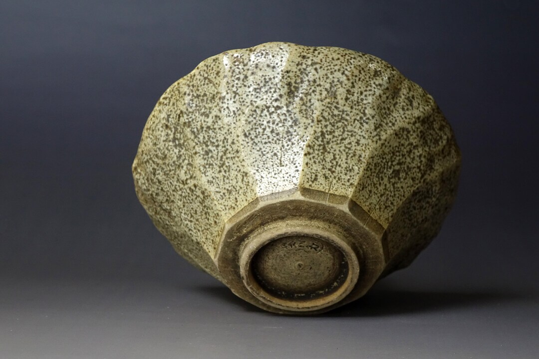 Antique Japanese 19c Seto Ware Faceted Bowl Wabi Sabi Tea Ceremony ...