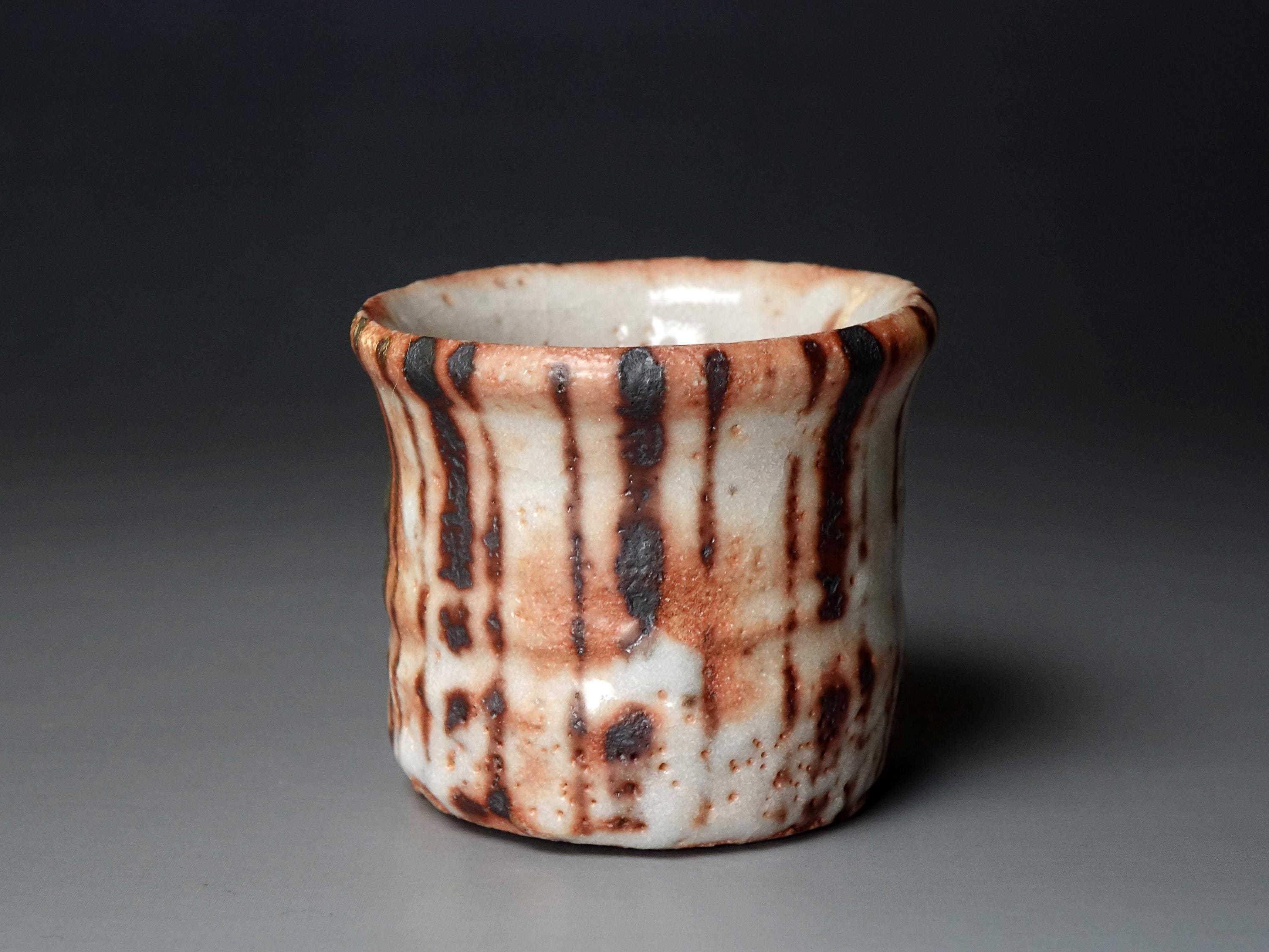 Wakao Toshisada (b. 1933) Shino Sake Cup: Japanese Pottery With Signed ...