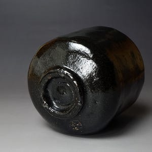 III Ito Tozan 1900-1970 Kuro Raku Tsutsu Chawan for Japanese Tea ...