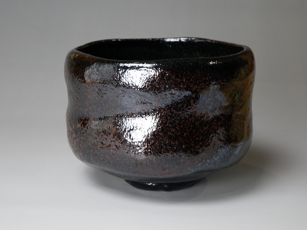 Kuro Raku Chawan Made by Shien Takeda (b. 1931), a Chief Priest at Zen ...