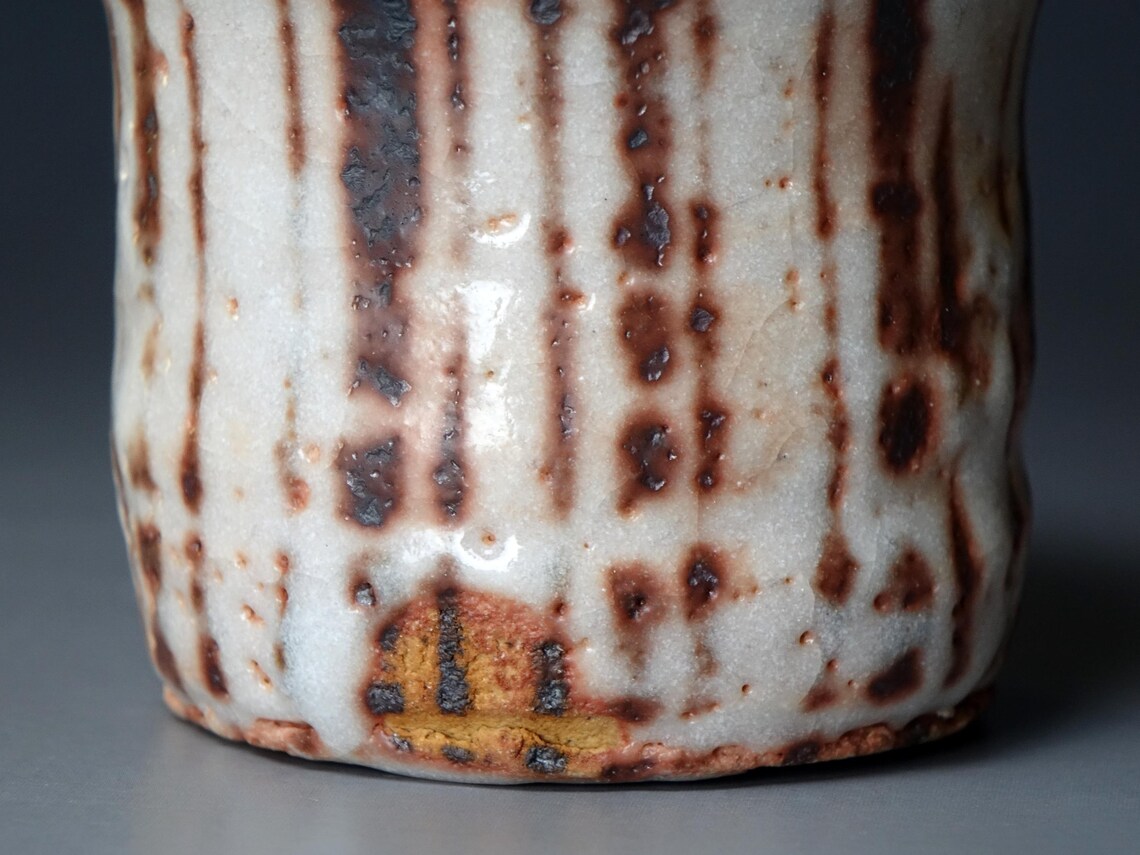 Wakao Toshisada (b. 1933) Shino Sake Cup: Japanese Pottery With Signed ...