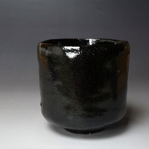 III Ito Tozan 1900-1970 Kuro Raku Tsutsu Chawan for Japanese Tea ...