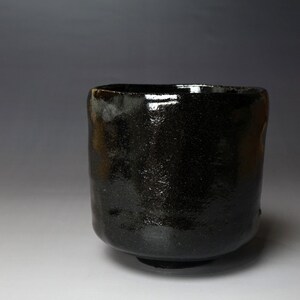 III Ito Tozan 1900-1970 Kuro Raku Tsutsu Chawan for Japanese Tea ...
