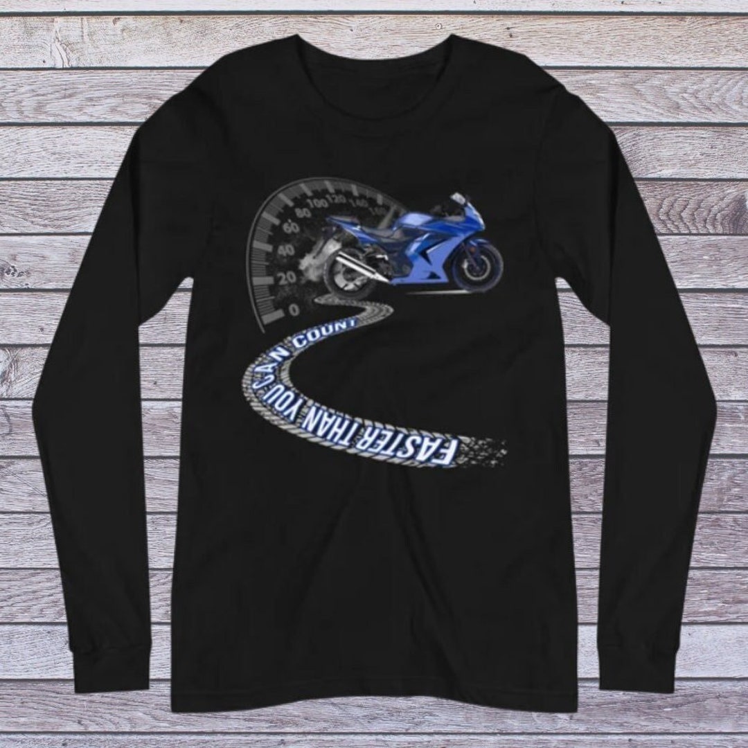 Motorcycle Long Sleeve Tee, Motorcycle Shirts, Motorcycle Rider ...