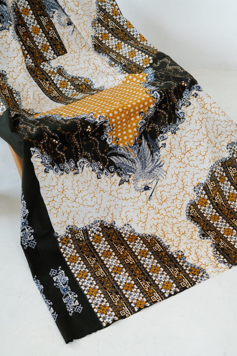 Handwritten Pekalongan Batik With Phoenix Bird Motif, Silk Cotton ...