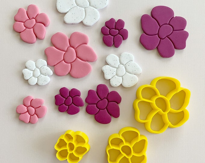 Polymer Clay Stamp flower 3D Printed Embossing - Etsy