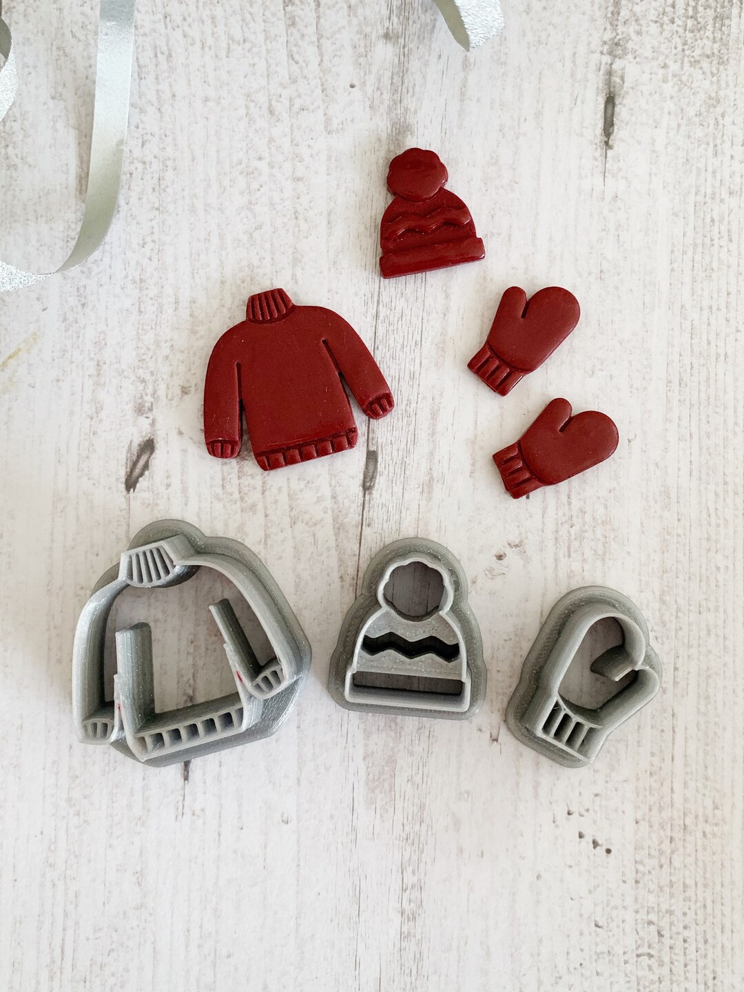 Winter Clothes Cutters 3D Printed Clay Polymer Clay Cutter & - Etsy