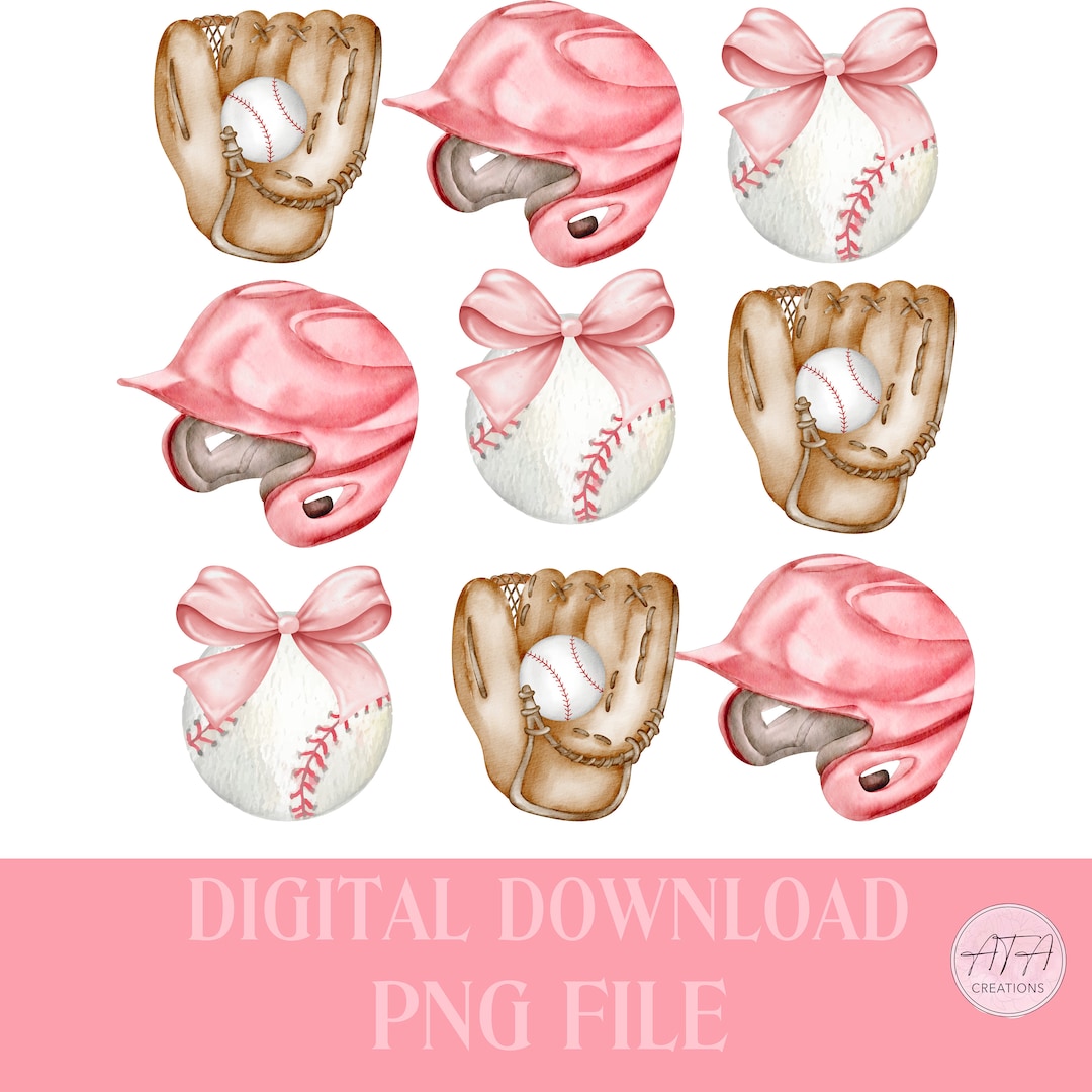 Coquette Baseball Softball PNG Coquette Era Softgirl Era Png Softball ...