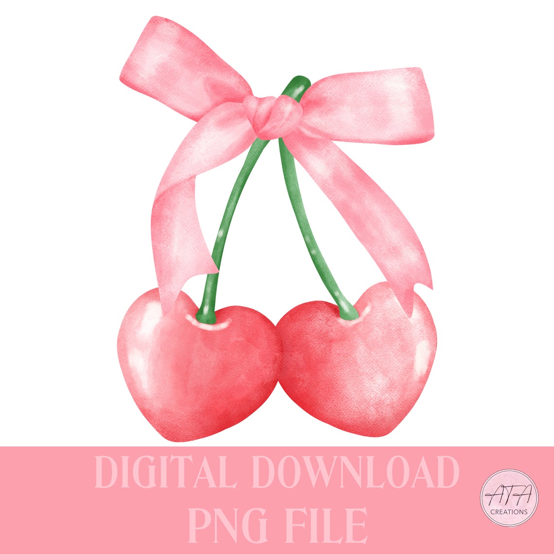 Coquette Valentines PNG, Bow PNG, Coquette PNG, Cherries, Bows and ...