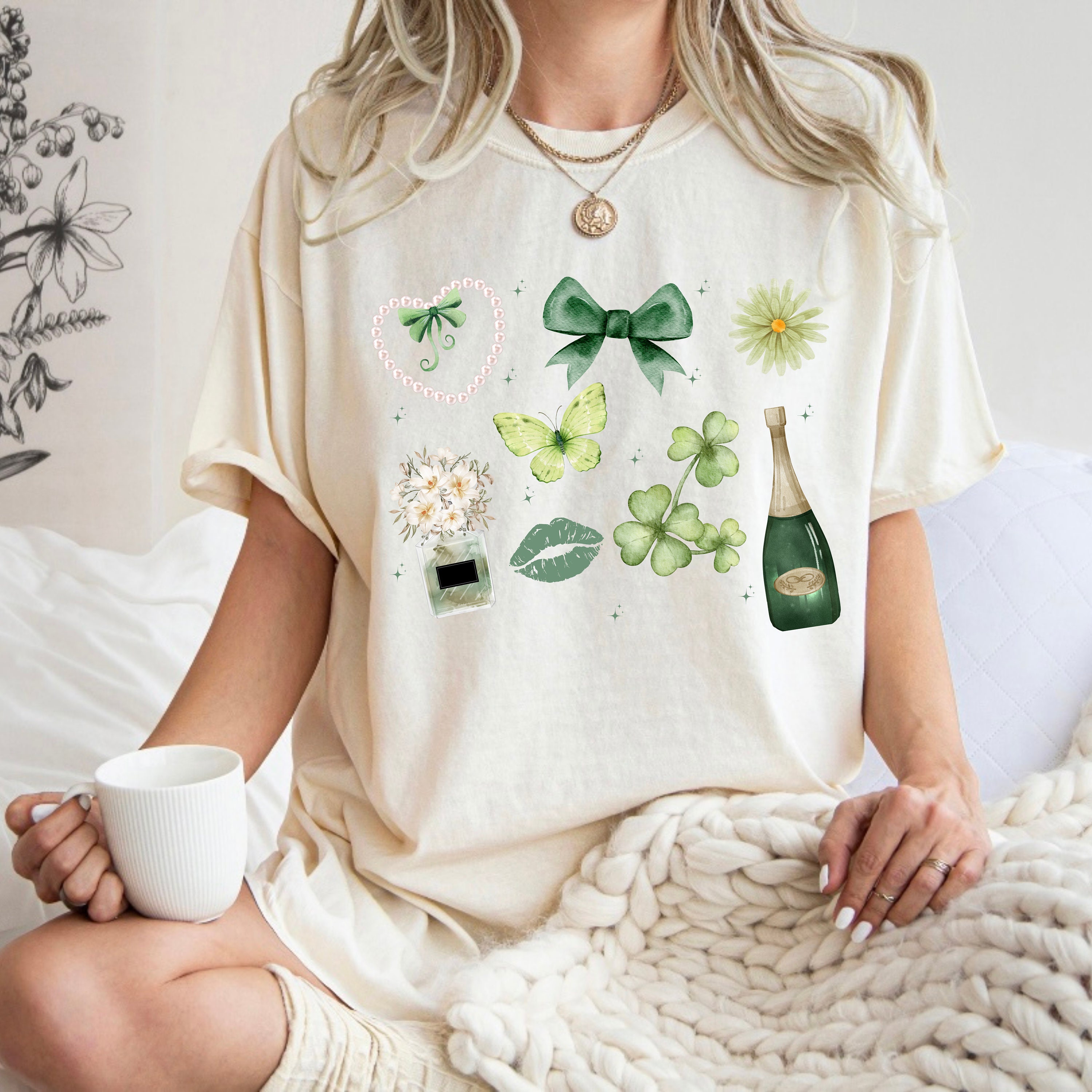 St Patricks Coquette PNG, Green Coquette PNG, Bows Coquette PNG, 4 Leaf ...