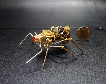 SPIDER Steampunk/ Iron Bug/ Metal Insect Ver. 2 - Etsy