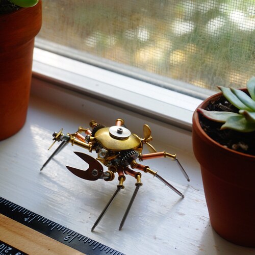 SPIDER Steampunk/ Iron Bug/ Metal Insect Ver. 2 - Etsy