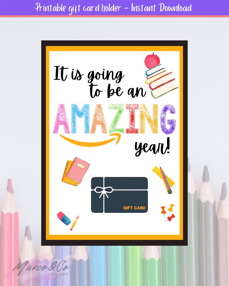 It is Going to Be an Amazing Year Amazon Gift Card Holder, Teacher ...