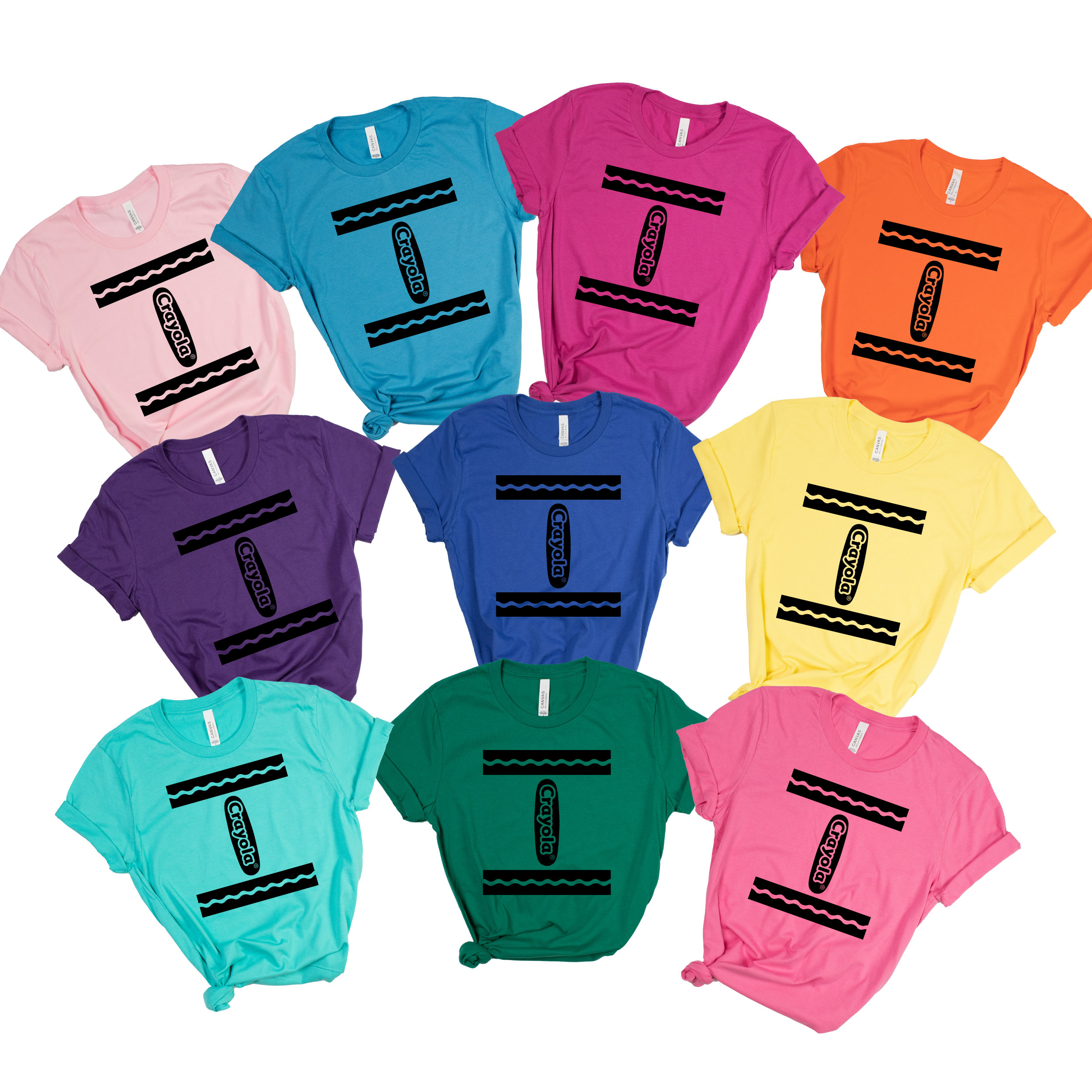 Crayola Group Costume Halloween T-shirt, Crayon Teacher Pod Group ...