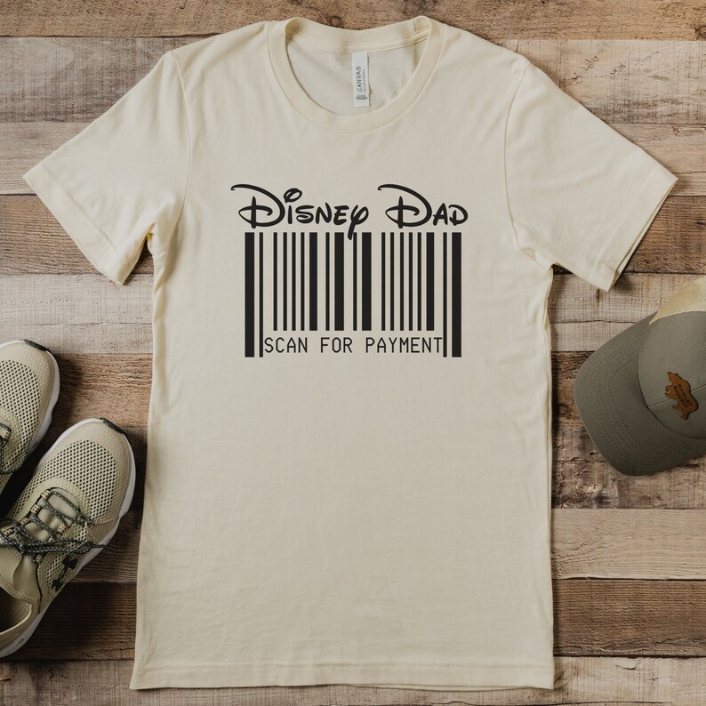 Disney Dad Scan for Payment Barcode Shirt, Disney Dad T-shirt, Disney ...