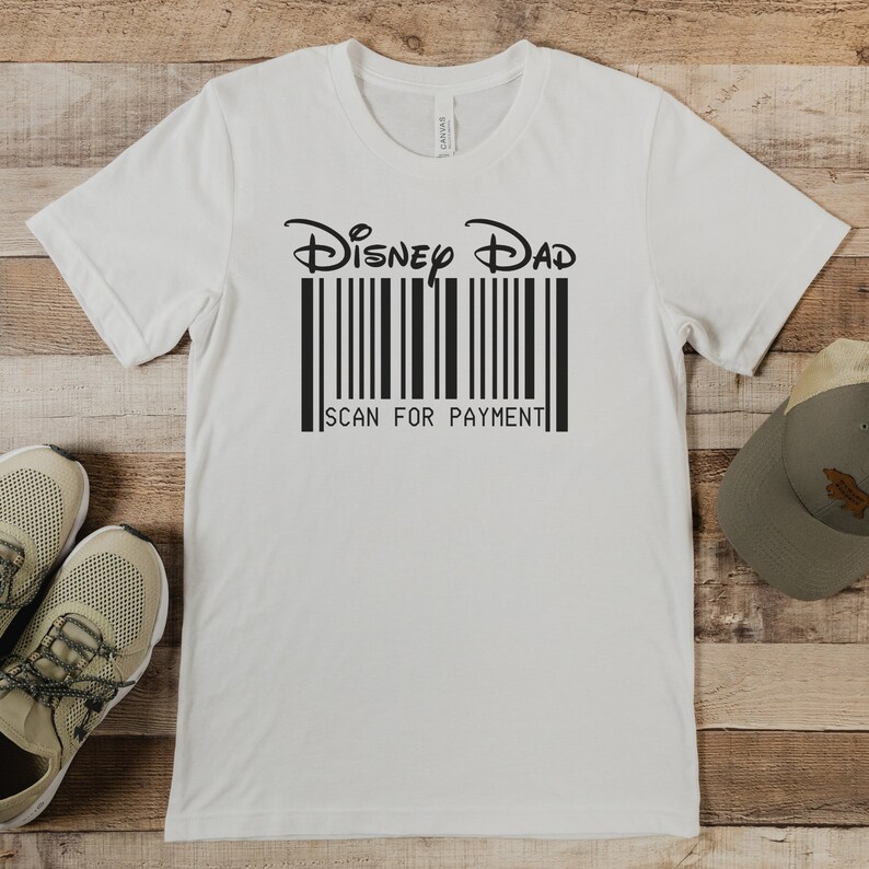 Disney Dad Scan for Payment Barcode Shirt Disney Dad T-shirt - Etsy