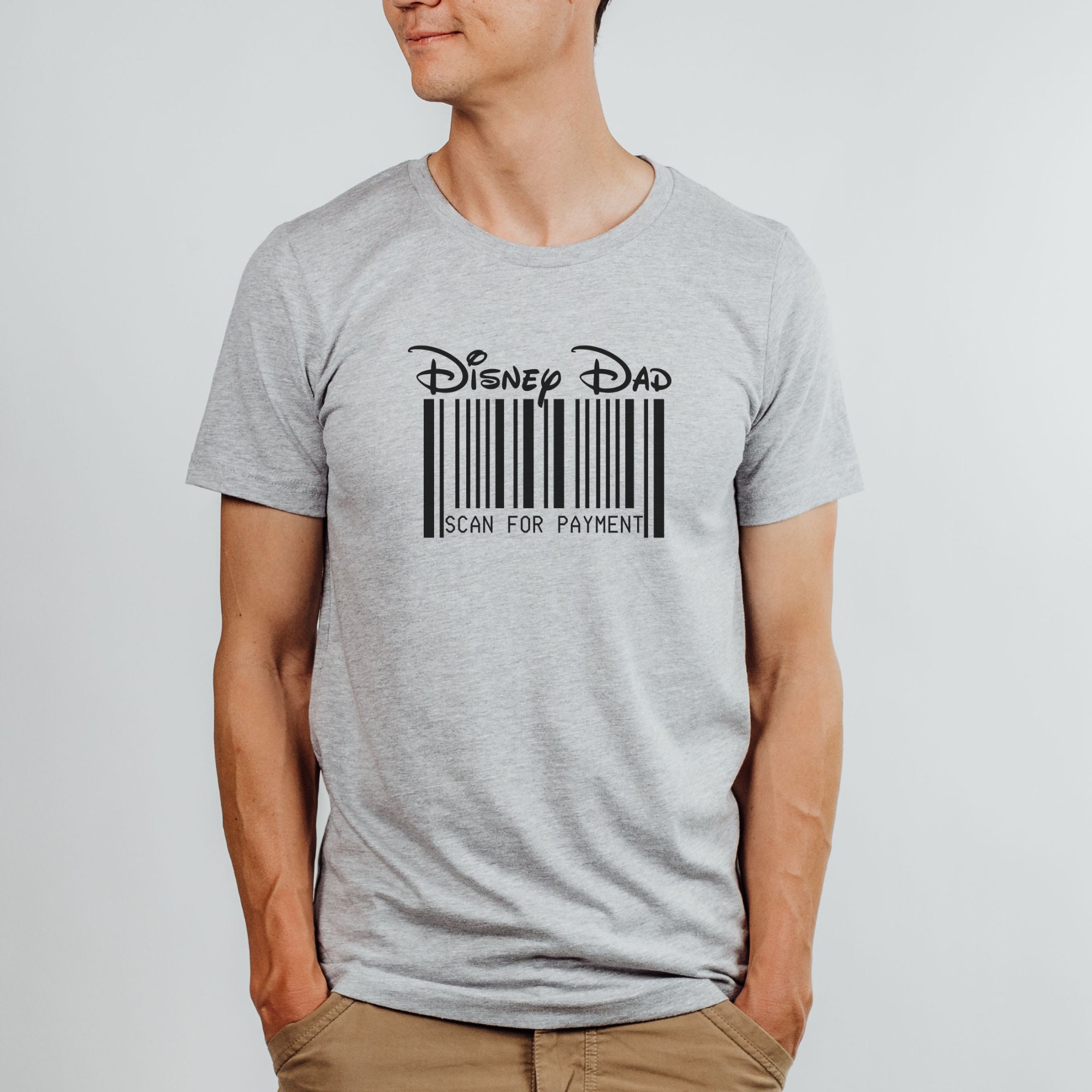 Disney Dad Scan for Payment Barcode Shirt, Disney Dad T-shirt, Disney ...