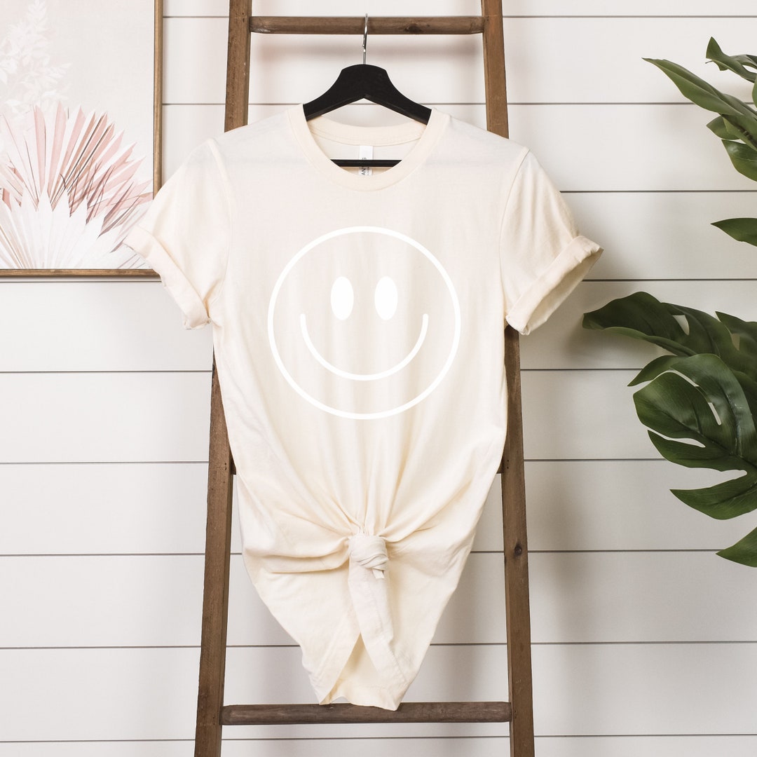 Smile Tee, Smiley Face Tee, Smiley T-shirt, Cute Emoji Tee, Happy Tee ...