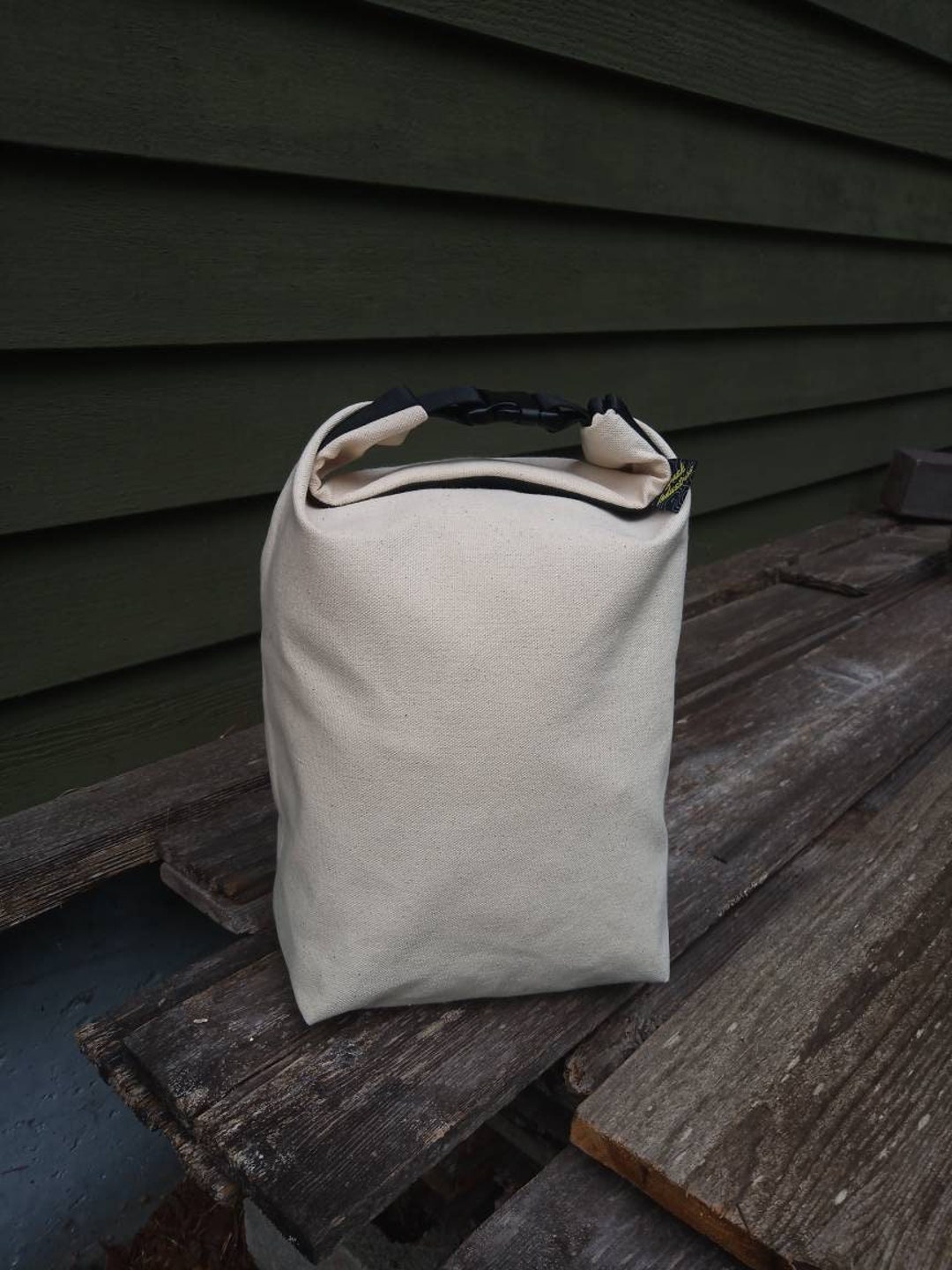 Roll-top Tote Bag | Lunch Bag - Etsy