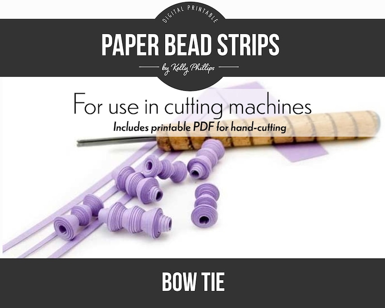 Bow Tie Paper Bead SVG Digital Template Pack - Etsy