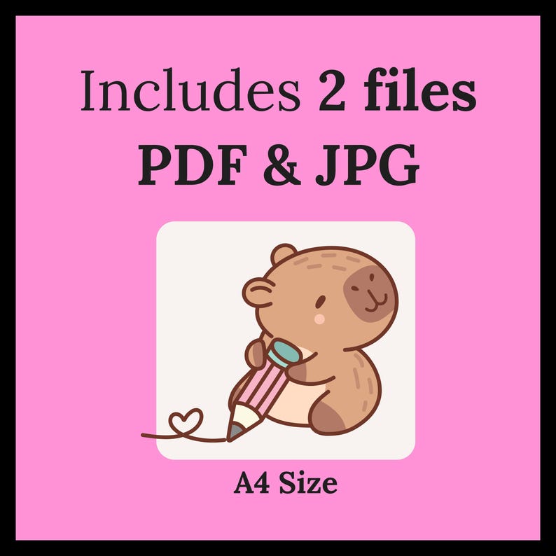 Capybara Coloring Pages Free PDF Printables - Etsy España