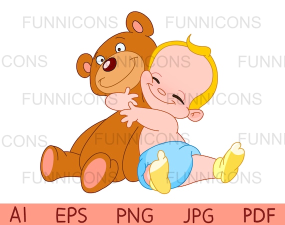 Baby Boy Teddy Bear Cartoon