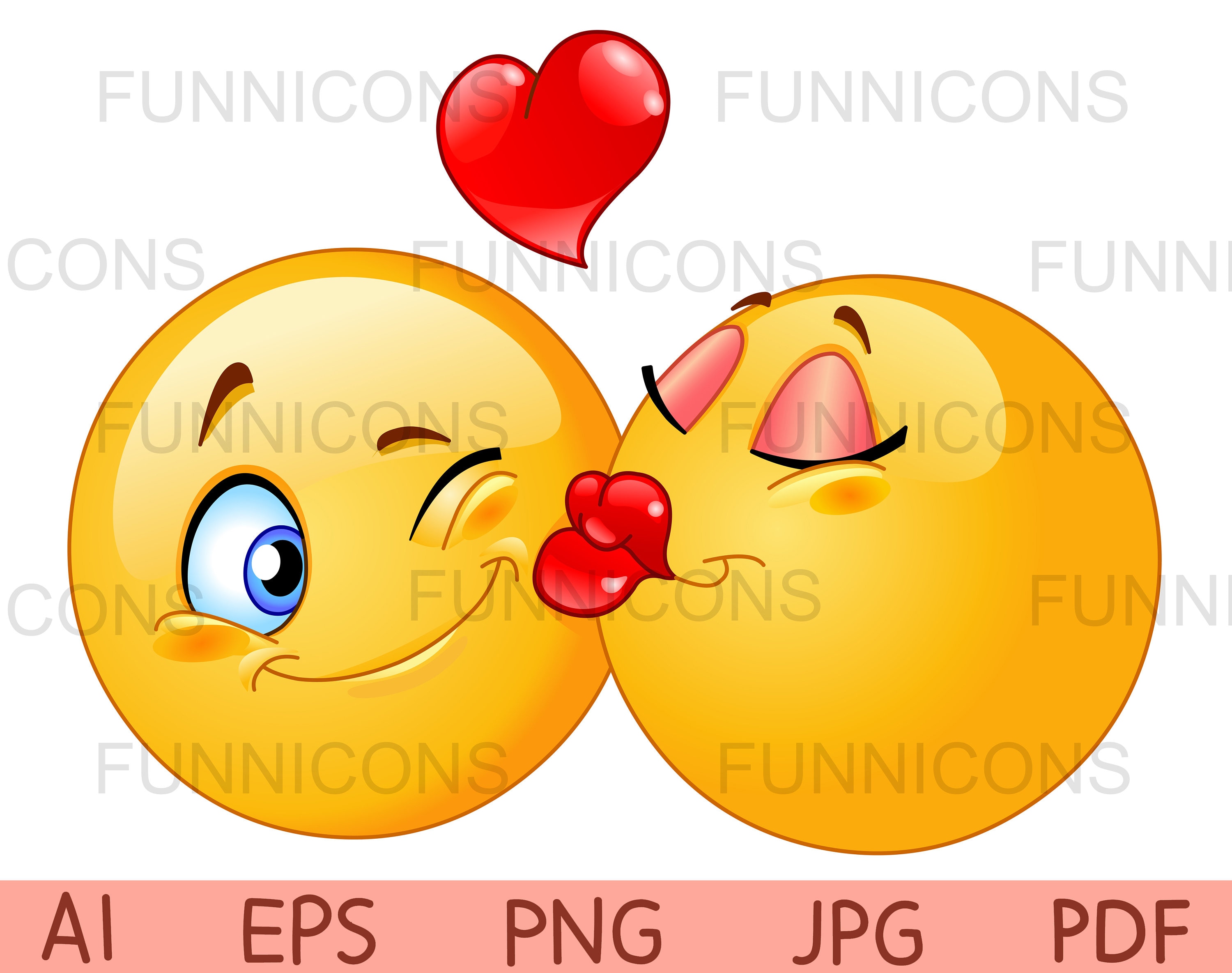 Kissing Smiley Face Clipart