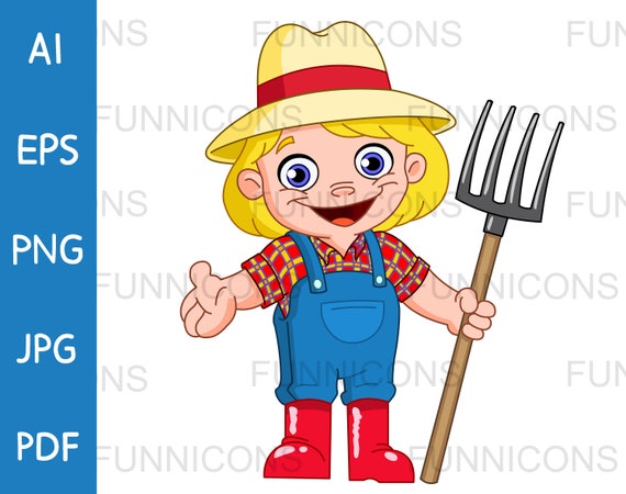 Kid Farmer Clipart