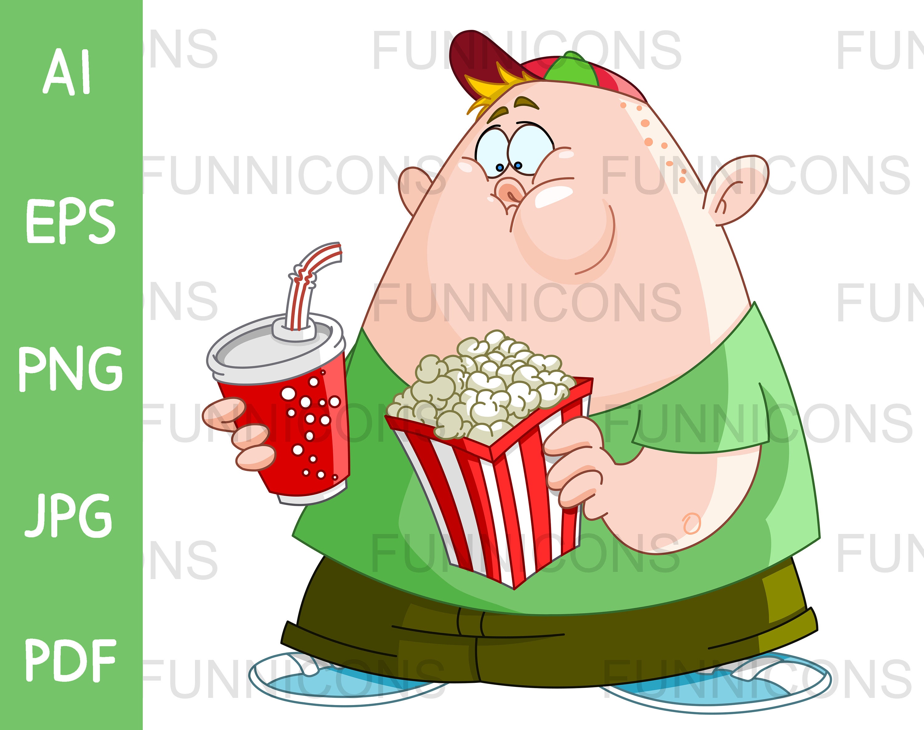 Eating Popcorn Animated Emoticon