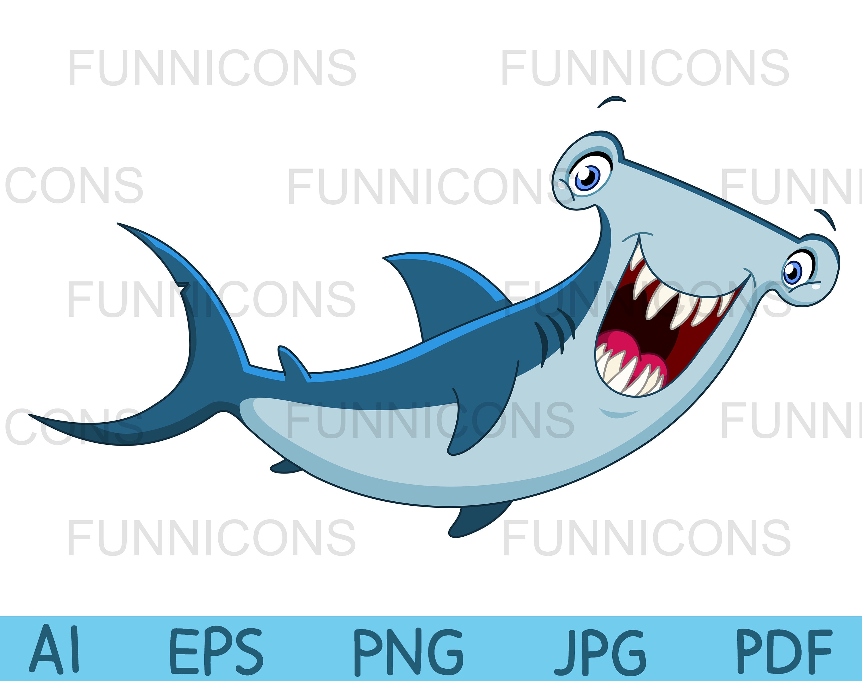 Cartoon Hammerhead Shark