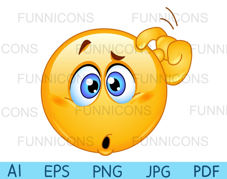 Clipart Cartoon Illustration eines Verwirrten der sich am Kopf kratzt ...