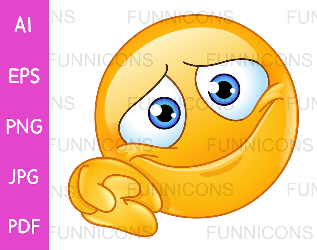 Clipart Cartoon of a Touched Emoticon Showing a Tender Pose, in Love ...
