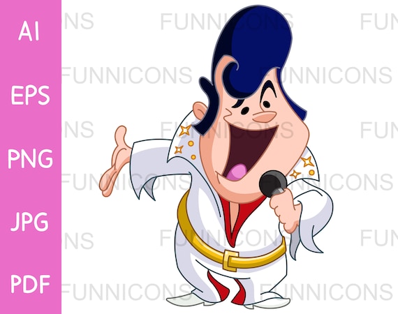 Dibujos animados clipart de un imitador cantante masculino con | Etsy ...