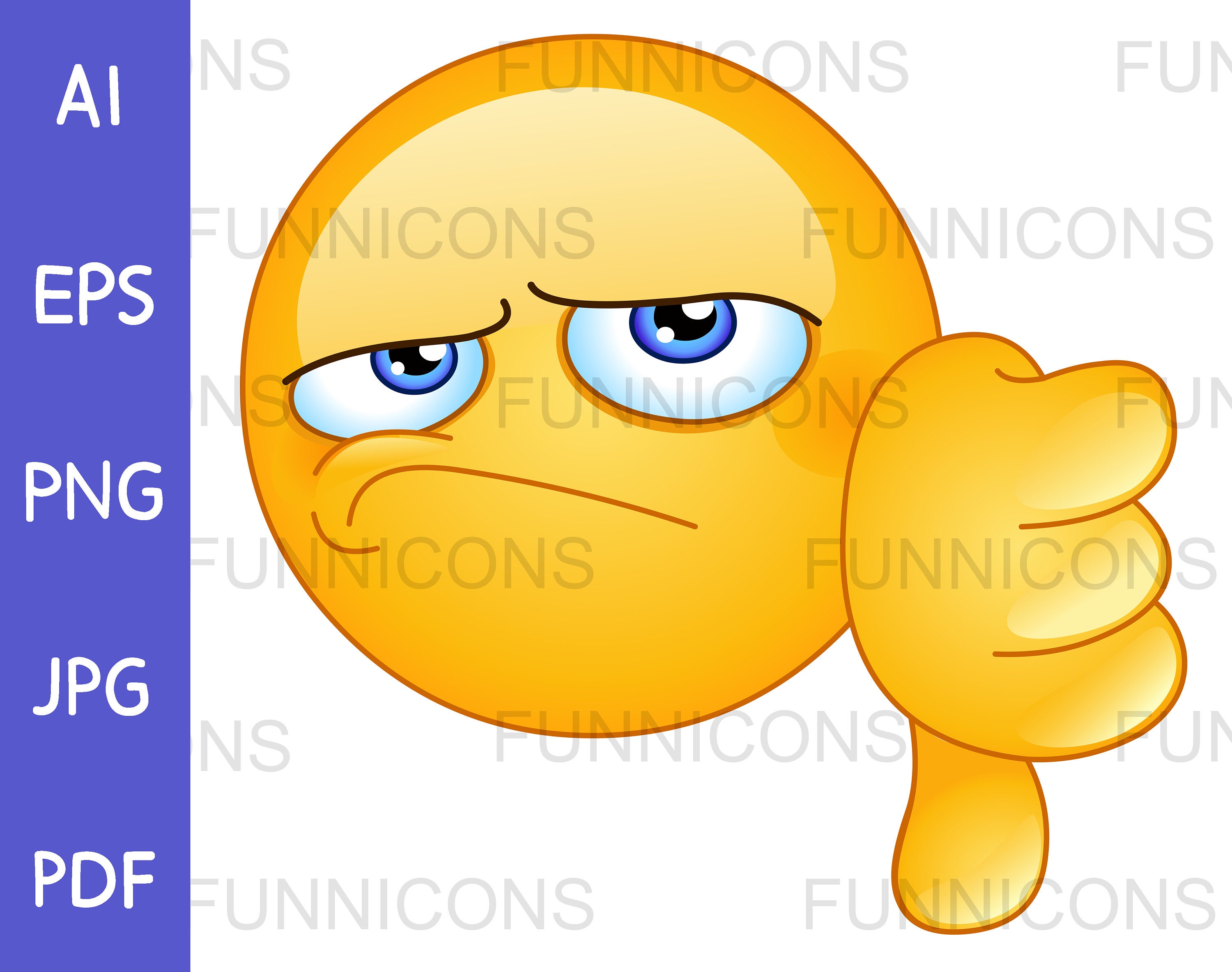 Smiley Face Clip Art Thumbs Down