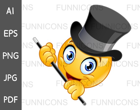 Clipart Cartoon of a Happy Tap Dancer Emoji Emoticon Ai Eps | Etsy
