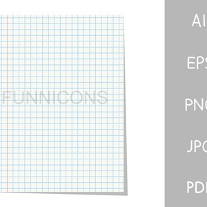 Clipart of a sheet of math calculation paper ai eps png pdf | Etsy