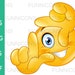 Clipart Cartoon of an Unsatisfied Emoticon Showing Thumb Down Dislike ...
