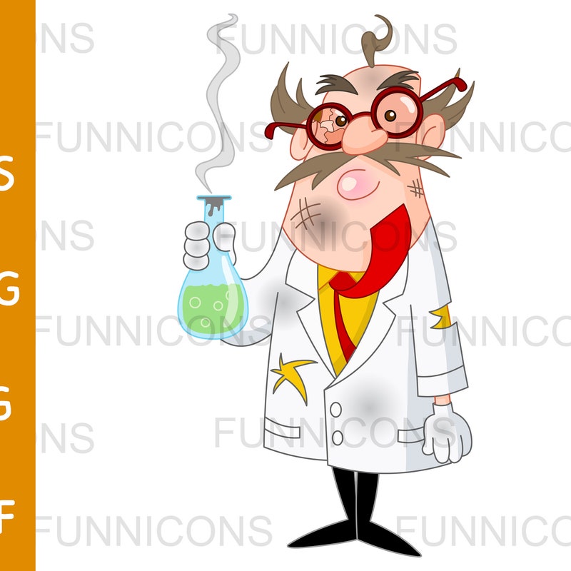 Mad Scientist Clipart - Etsy