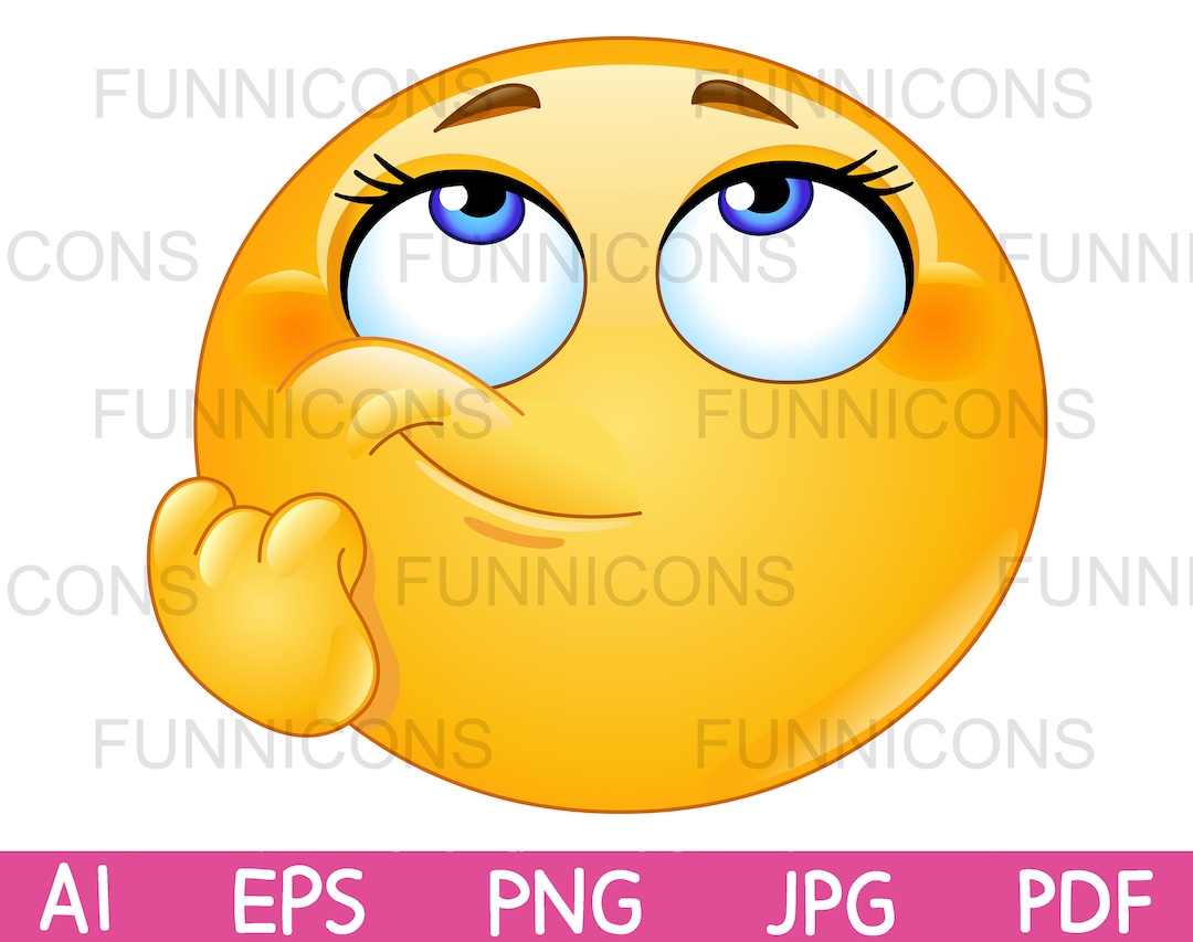 Dessin animé clipart d’une émoticône féminine faisant un geste de ...