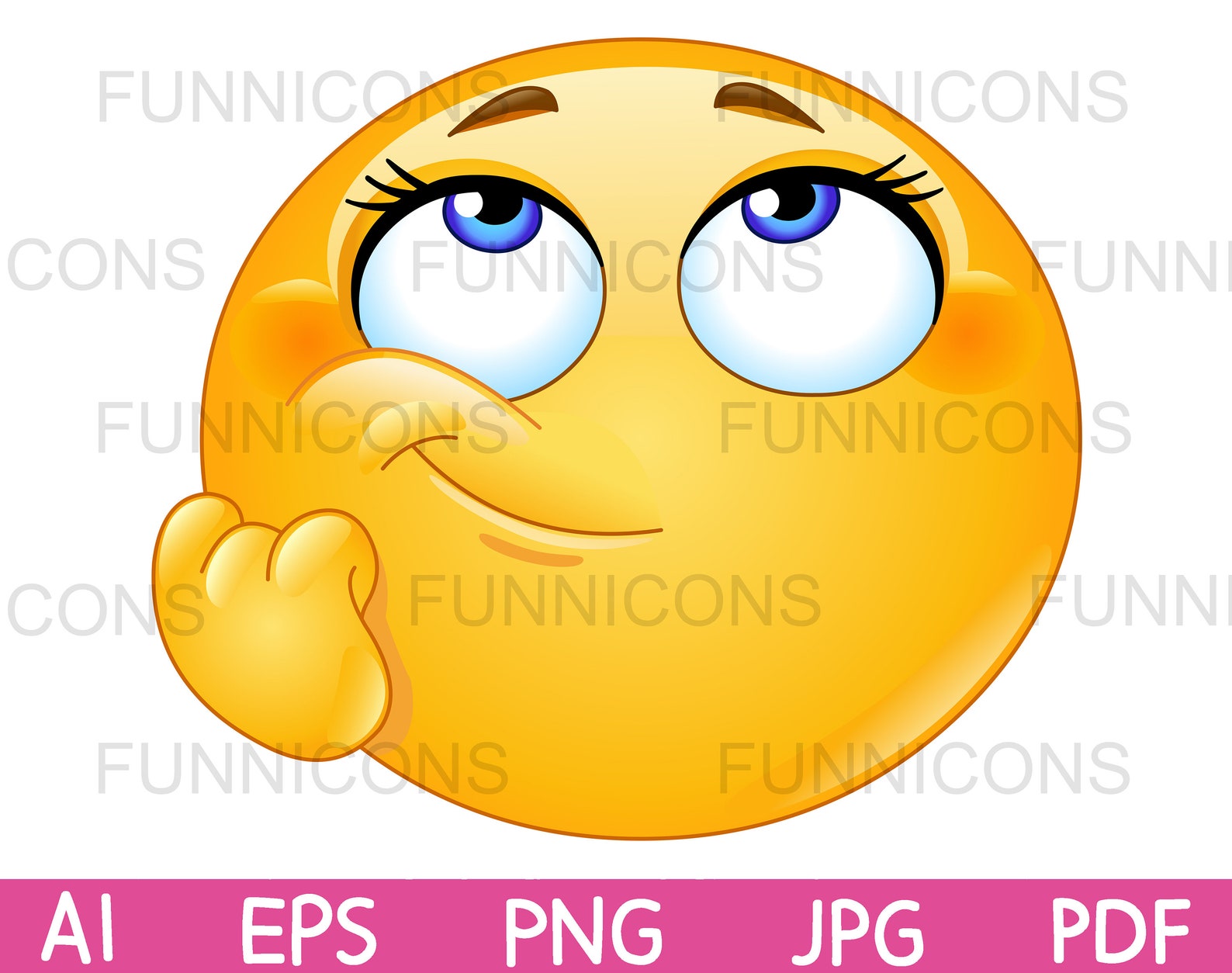 Clipart Cartoon of a Female Emoticon Making a Ponder, Think or Day ...