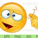 Clipart Cartoon of an Unsatisfied Emoticon Showing Thumb Down Dislike ...