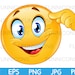 Clipart Cartoon of a Emoticon Making a Screw Loose or Craziness Gesture ...