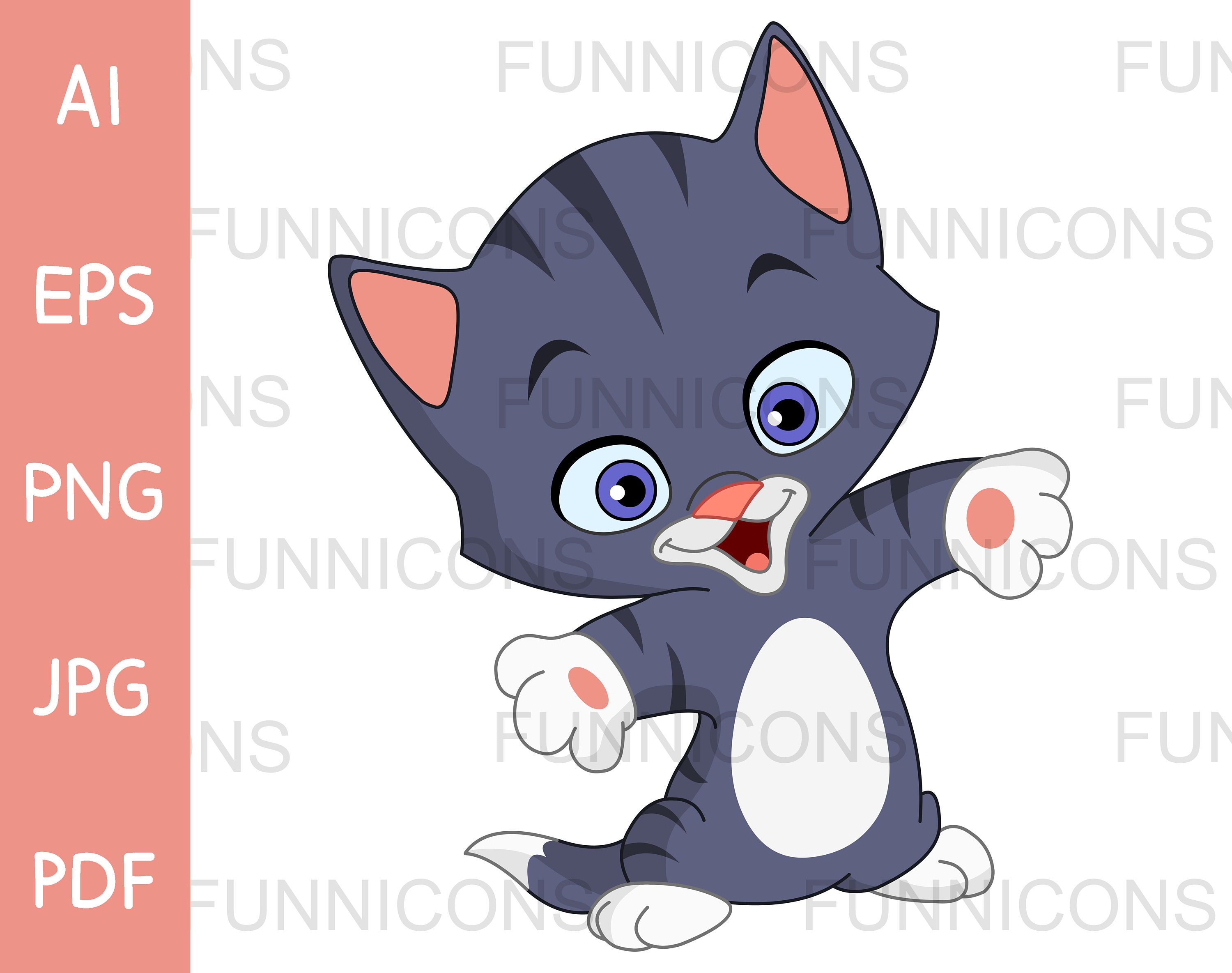 Happy Kitten Clipart