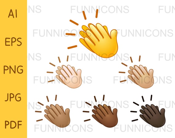 Emoji Clapping Hands Clip Art